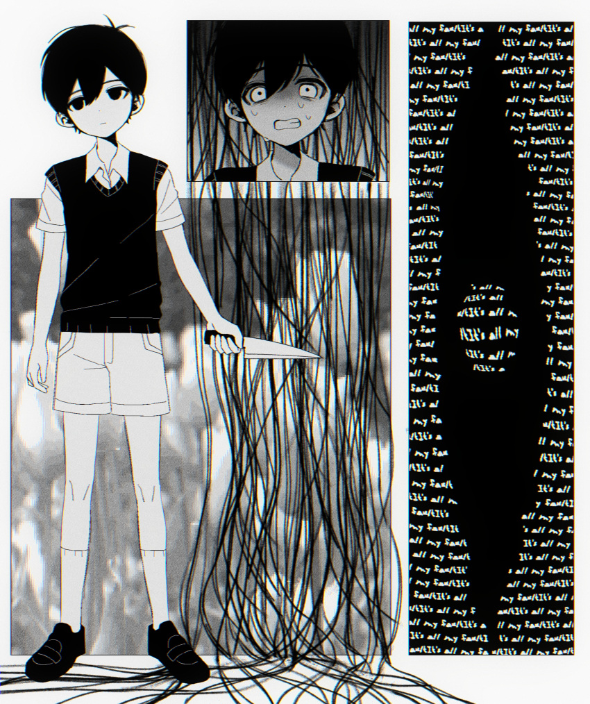 Safebooru - 1boy antenna hair chromatic aberration clenched teeth ...