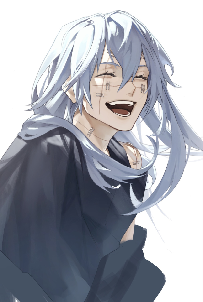 Safebooru - 1boy air (ai r ) blue hair closed eyes eyelashes hair ...