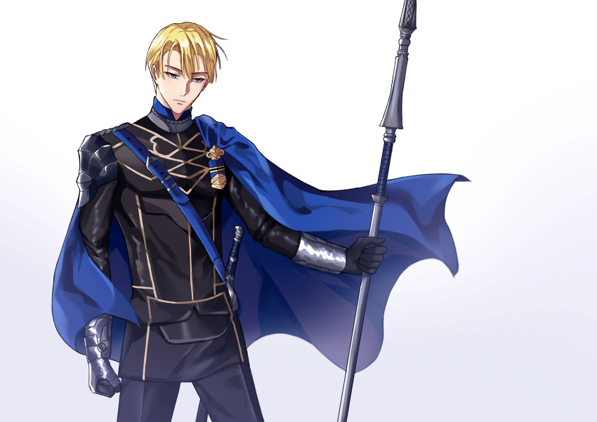 Safebooru - 1boy absurdres armor blonde hair blue eyes cape dimitri ...