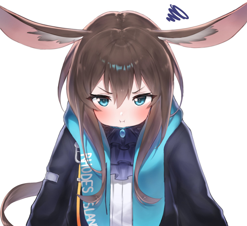 Safebooru - 1girl amiya (arknights) animal ears arknights ascot black ...