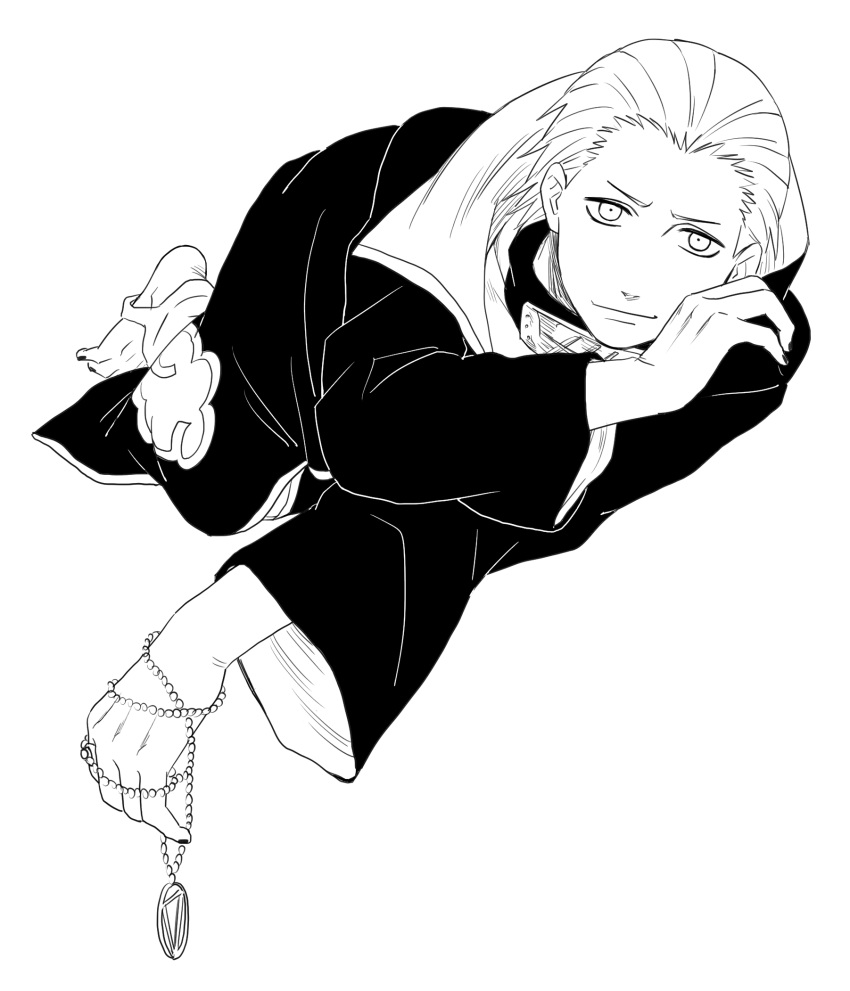 Safebooru - 1boy akatsuki uniform closed mouth forehead protector full ...