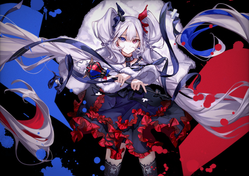 Safebooru - 1girl absurdres arcaea black background black dress black ...