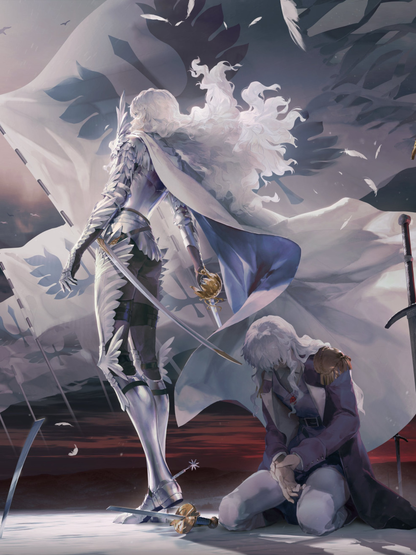 Safebooru - 1boy absurdres armor berserk broken broken sword broken ...