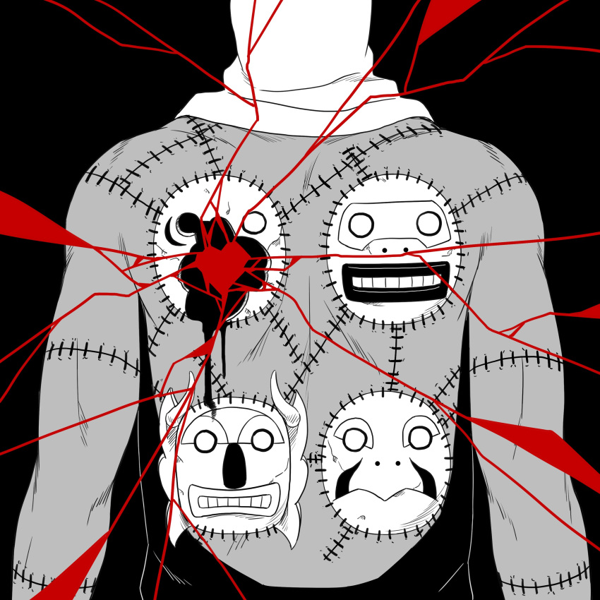 Safebooru - 1boy absurdres back black background greyscale highres ...