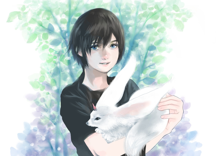 Safebooru - 1boy animal animal ears black hair carbuncle (final fantasy ...