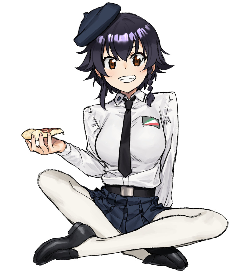 Safebooru - 1girl absurdres anzio school uniform bangs belt beret black belt black footwear ...