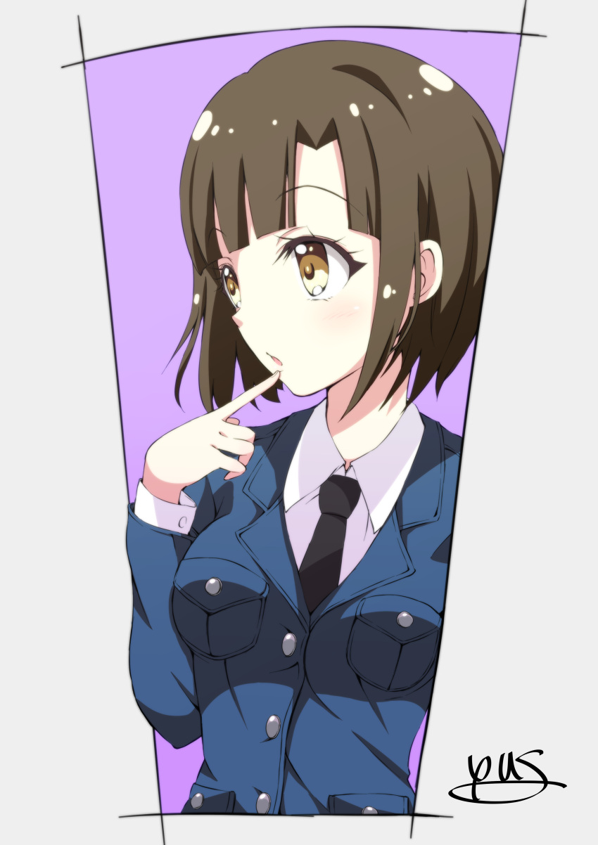 Safebooru - 1girl absurdres artist name bangs black neckwear blazer ...