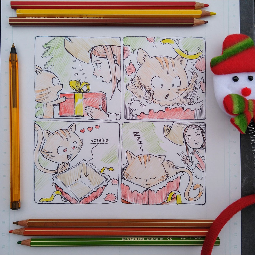 Safebooru - 1girl 1other armband brown hair carrot (pepper&carrot) cat ...