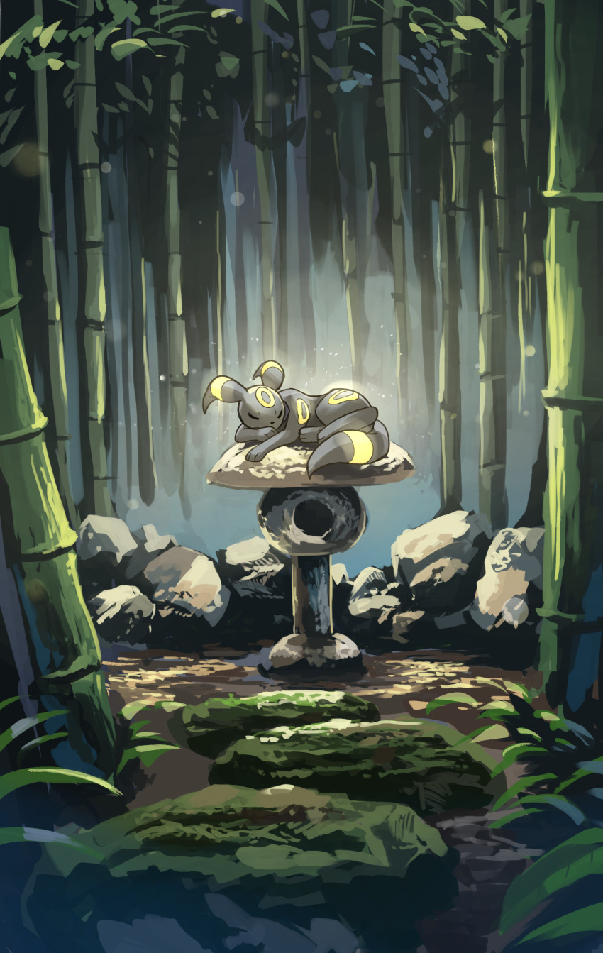 Safebooru - animal focus bamboo bamboo forest closed eyes closed mouth ...