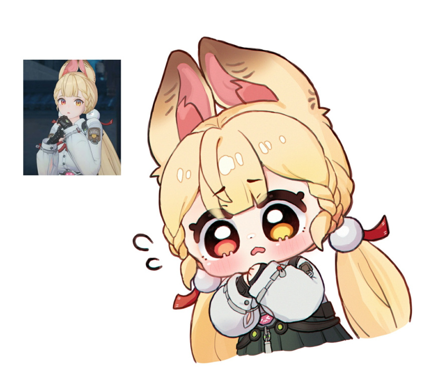 Safebooru - 1girl alice thymefield animal ears heterochromia hue oo ...
