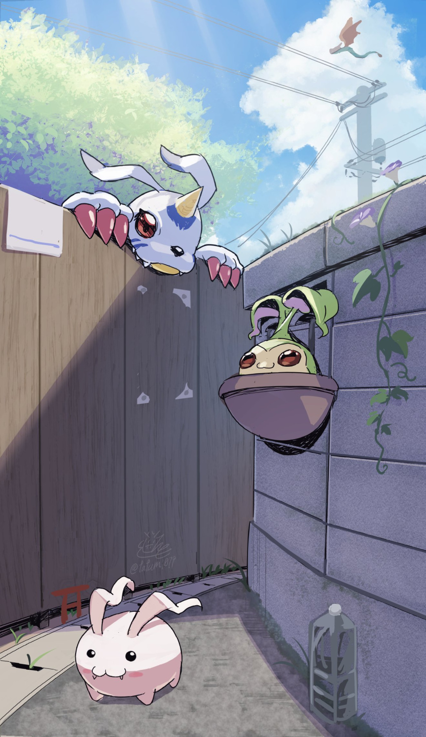 Safebooru - bottle digimon digimon (creature) digimon day gabumon ...