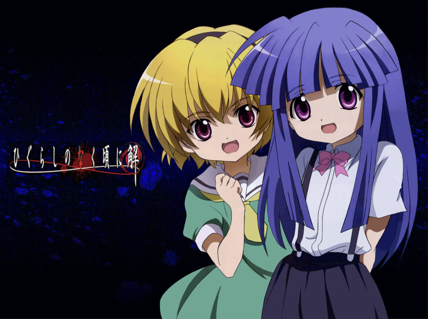 Safebooru - blue hair dress fang furude rika highres higurashi no naku ...