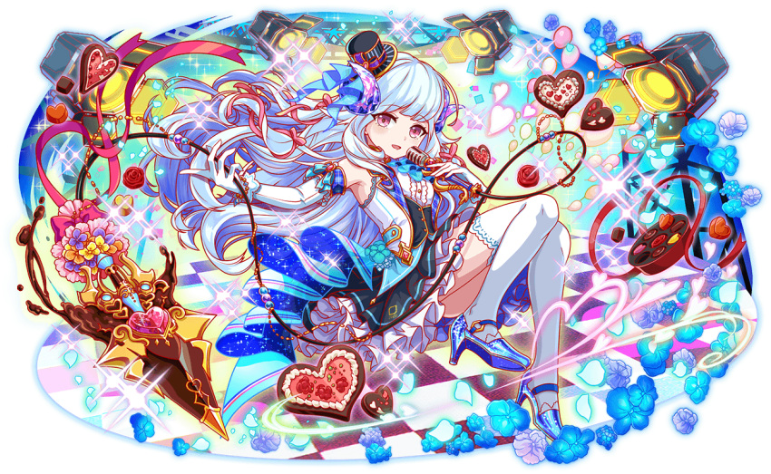 Safebooru - 1girl anime coloring aqua ascot aqua flower aqua hair aqua ...