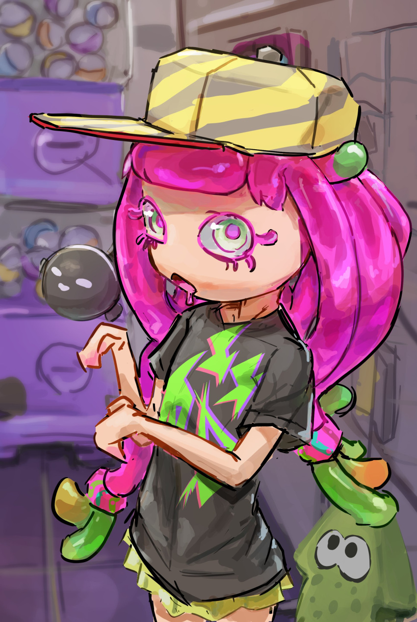 Safebooru - absurdres colored eyelashes drooling green eyes green ...