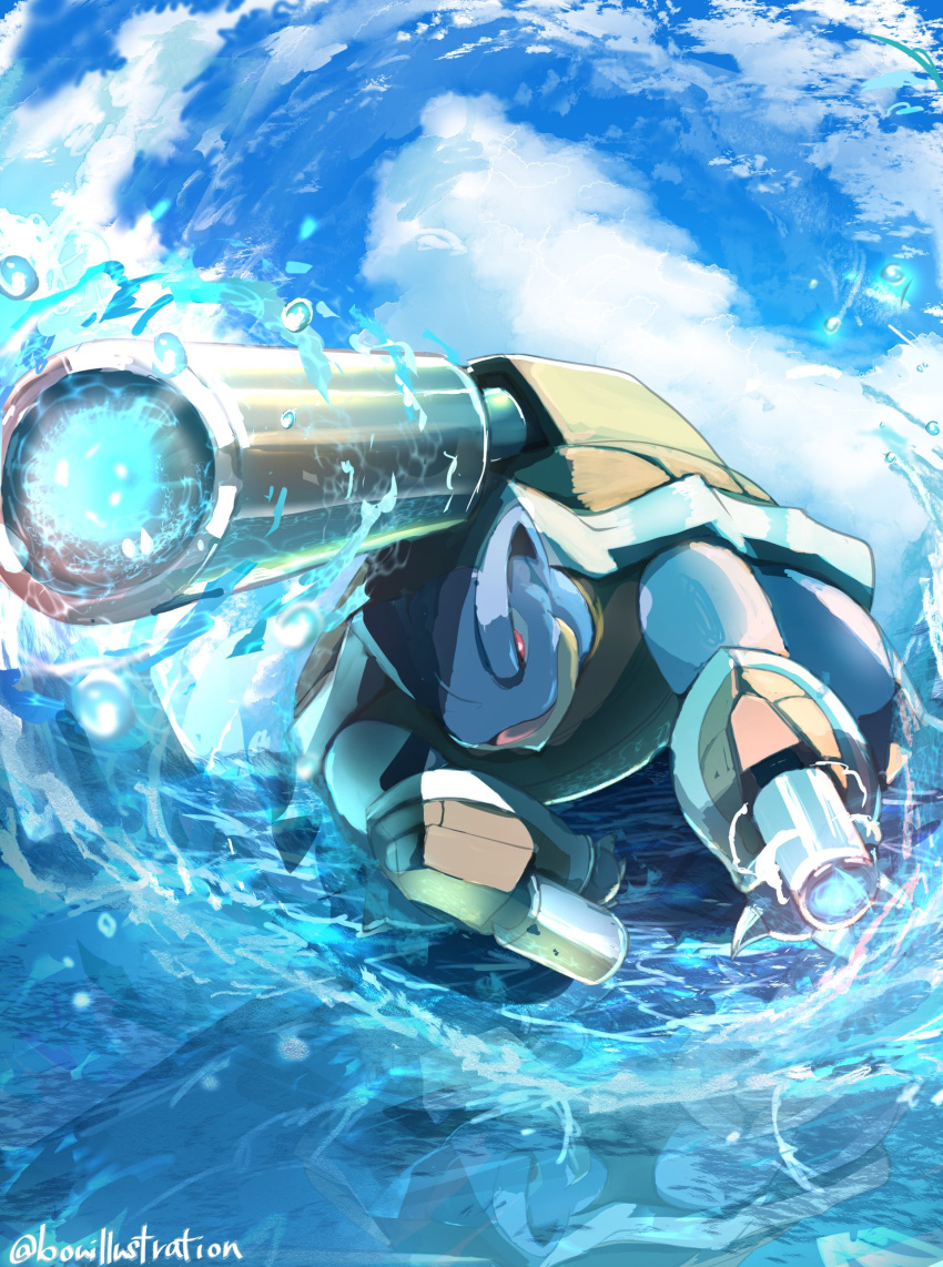 Safebooru - absurdres blastoise blue sky bo (bouillustration) cannon ...
