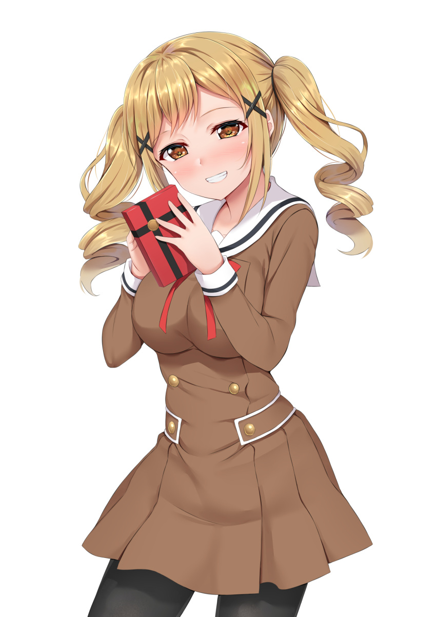 Safebooru - 1girl bang dream! bangs blonde hair blush breasts brown eyes commentary request hair ...