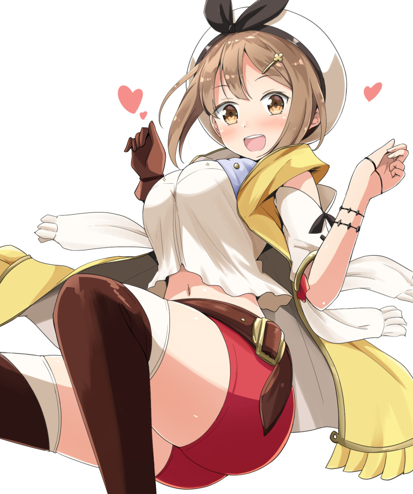 Safebooru - 1girl :d aikawa ryou atelier (series) atelier ryza bangs belt belt buckle beret ...