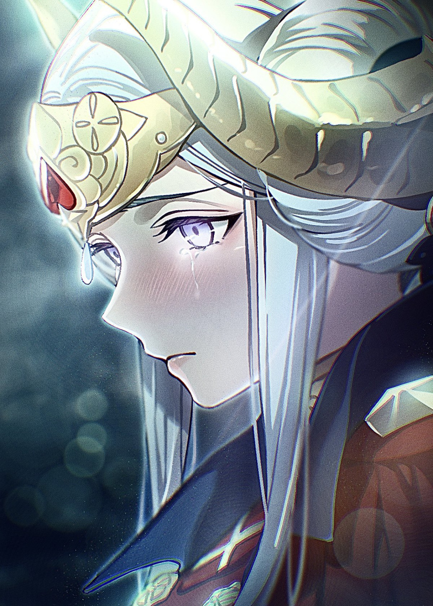 Safebooru - 1girl blonde hair blurry blurry background blush cape close ...