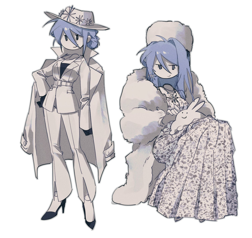 Safebooru - 1girl air zizon black gloves black shoes blue eyes blue ...