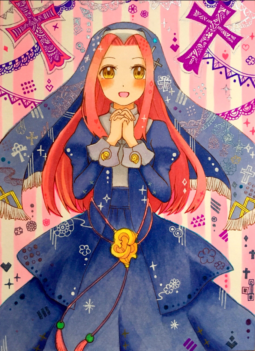 Safebooru - :d absurdres blush cowboy shot cross facing viewer heart ...