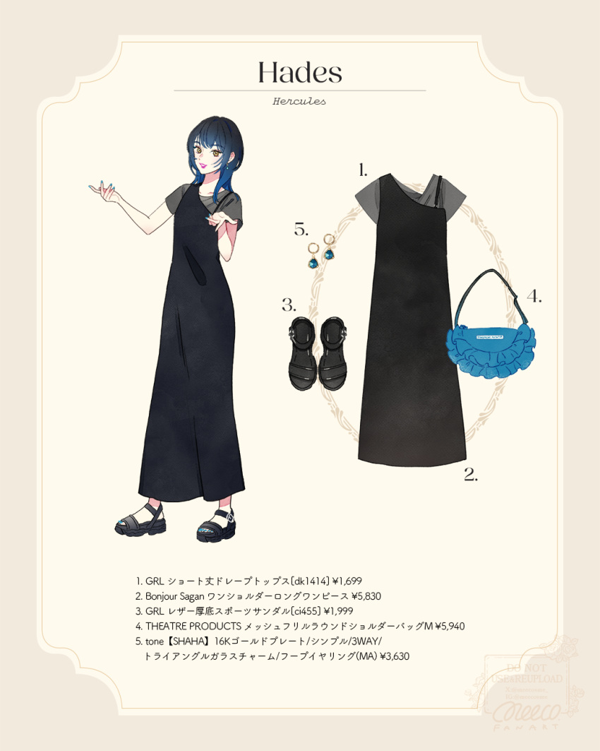 Safebooru - 1girl animification blue eyes blue hair commentary request ...