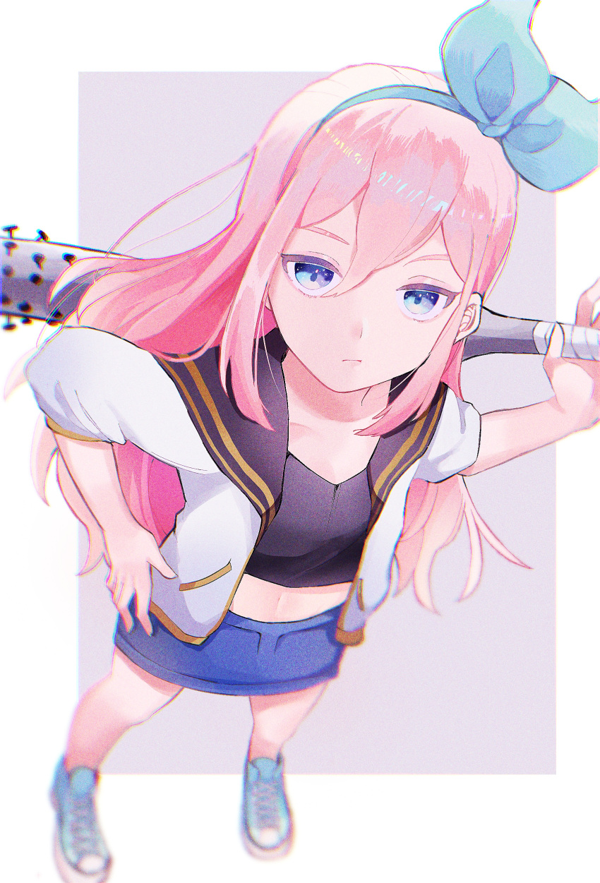 Safebooru - 1girl absurdres aubrey (faraway) (omori) aubrey (omori) baseball bat blue eyes blue ...