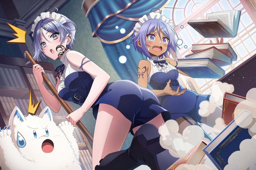 Safebooru - d4dj dress purple hair short hair smile sophia (d4dj) violet eyes | 5208877