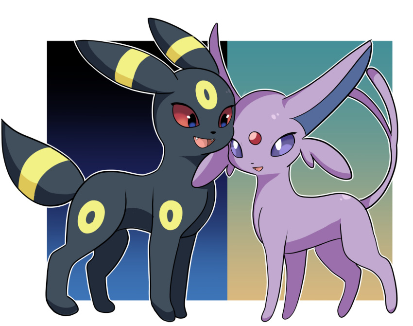 Safebooru - animal ears black fur cococinno espeon fangs forehead jewel ...
