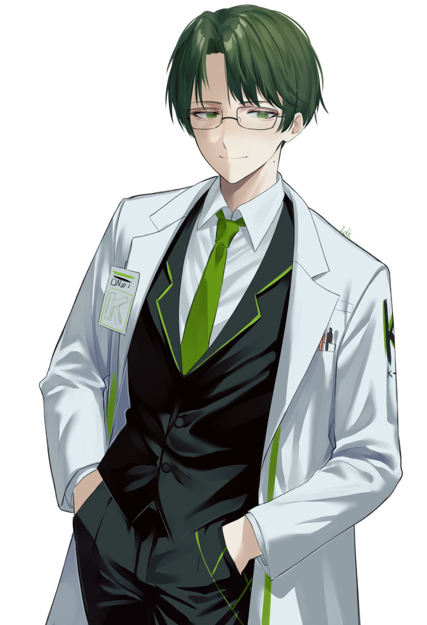 Safebooru - 1boy black jacket black pants closed mouth coat collared shirt dongrang (project ...