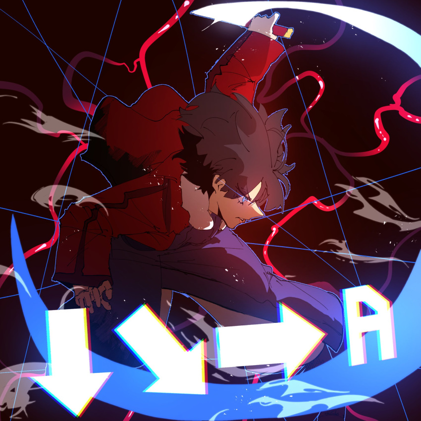 Safebooru - 1girl black background black hair blue kimono command input fighting game highres ...