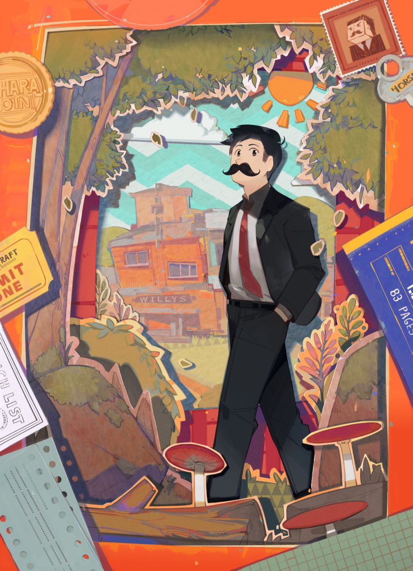 Safebooru - 1boy black hair building commentary english commentary ...