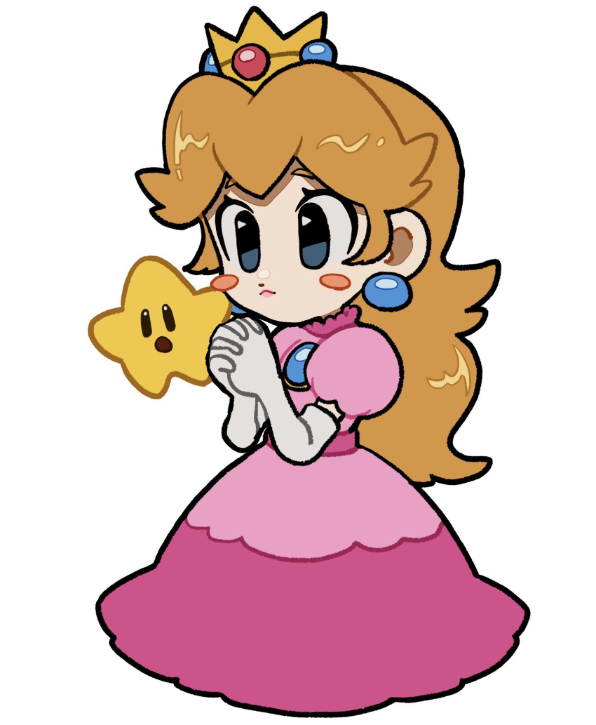 Safebooru - 1girl blonde hair blue eyes breasts dress earrings elbow ...