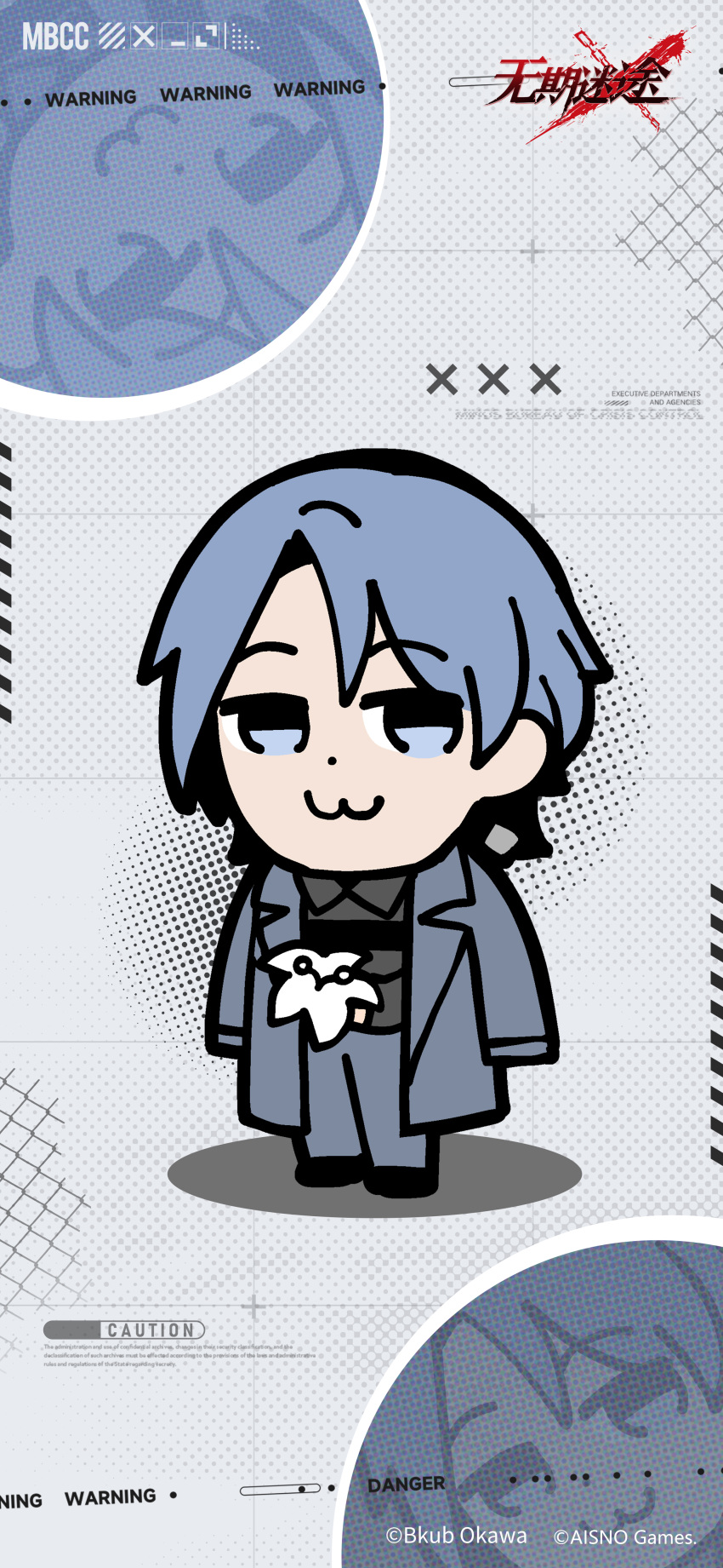 Safebooru - 1boy :3 absurdres bkub black footwear blue eyes blue hair ...