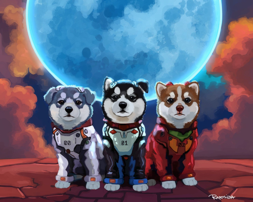 Safebooru - animal focus animalization ayanami rei black fur blue fur ...