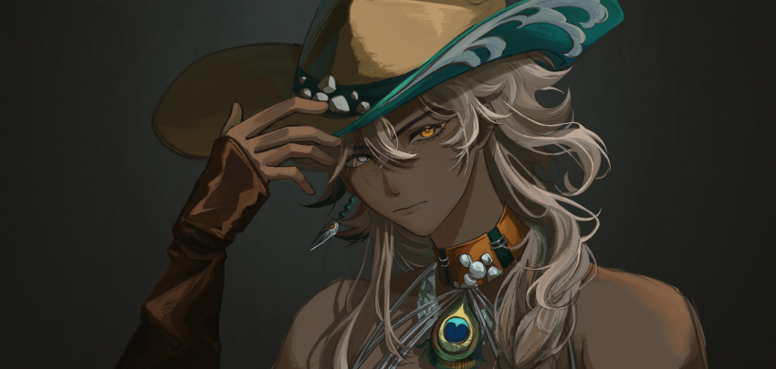 Safebooru - 1girl absurdres adjusting clothes adjusting headwear argus (reverse:1999) bare ...