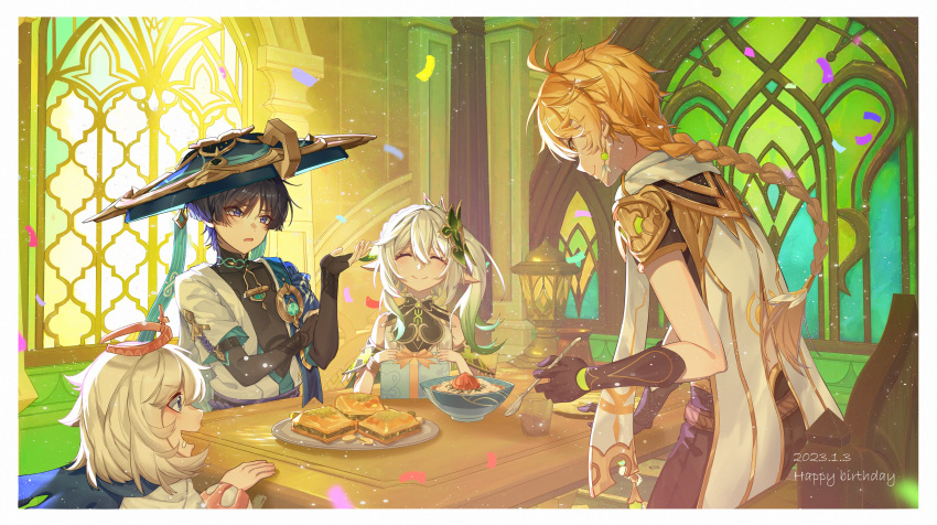 Safebooru - 2boys 2girls absurdres aether (genshin impact) antenna hair ...