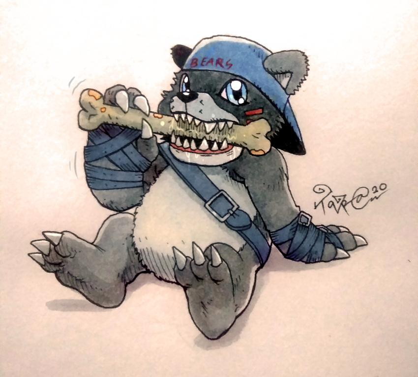 Safebooru - absurdres arm belt arm wrap backwards hat baseball cap bear ...