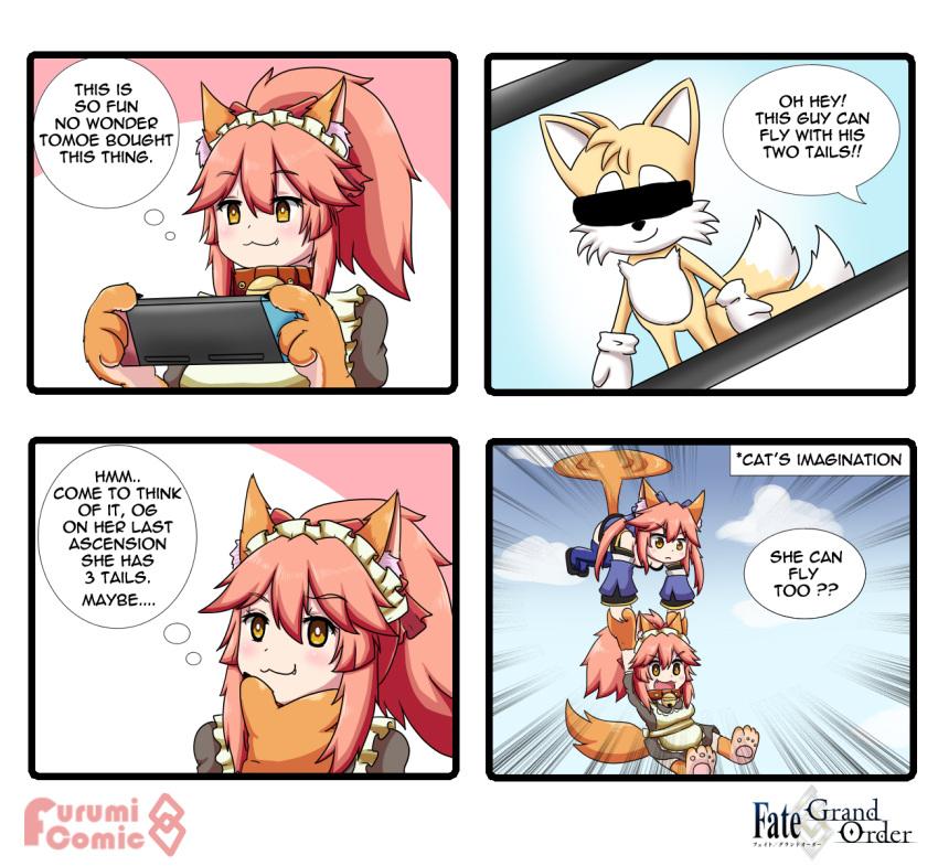 Safebooru - 2girls :3 alternate costume animal ear fluff animal ears apron bell bell collar blue ...