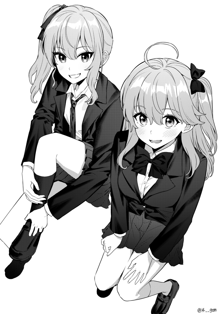 Safebooru - 14 (vision5032) 2girls absurdres ahoge alternate costume ankle socks blush bow ...