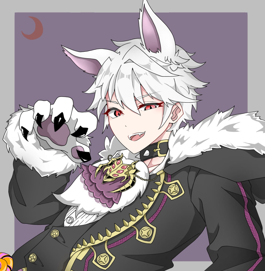 Safebooru - 1boy animal hands black robe border claws commentary ...
