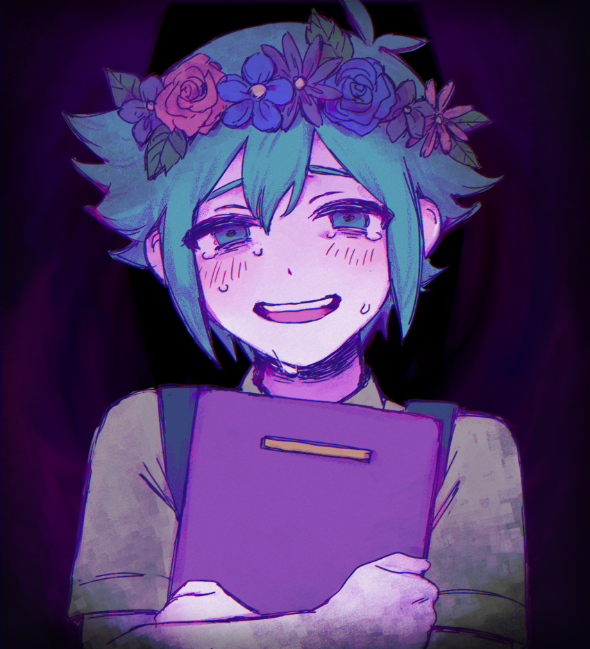 Safebooru - 1boy antenna hair aqua eyes aqua hair basil (headspace ...