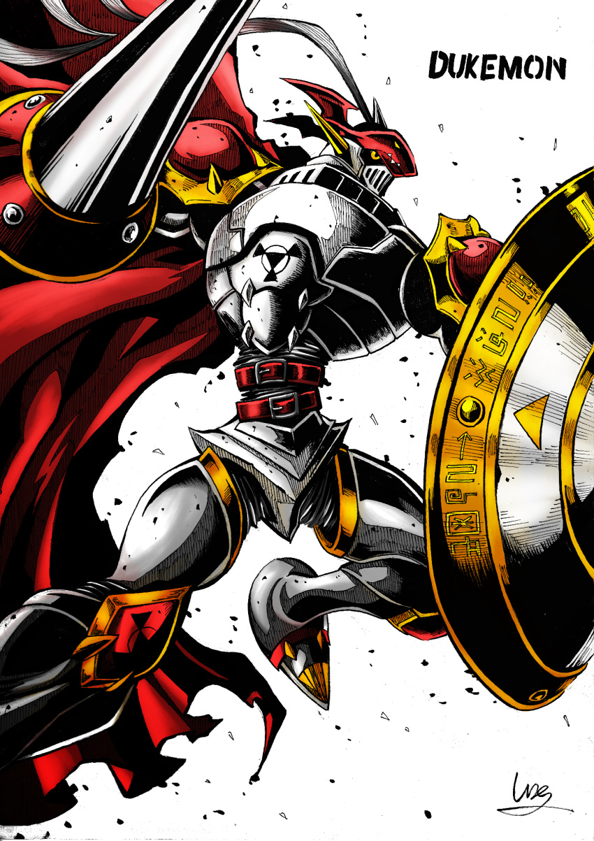 Safebooru - armor belt black sclera cape character name colored sclera ...