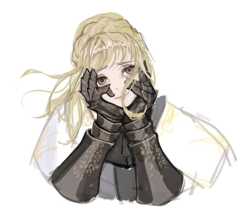 Safebooru - 1girl absurdres armor armored gloves blonde hair braid ...