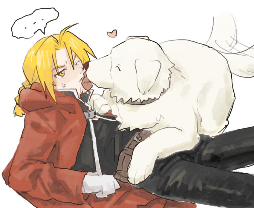 Safebooru - ... 2boys ahoge alexander (fma) animal collar belt black ...