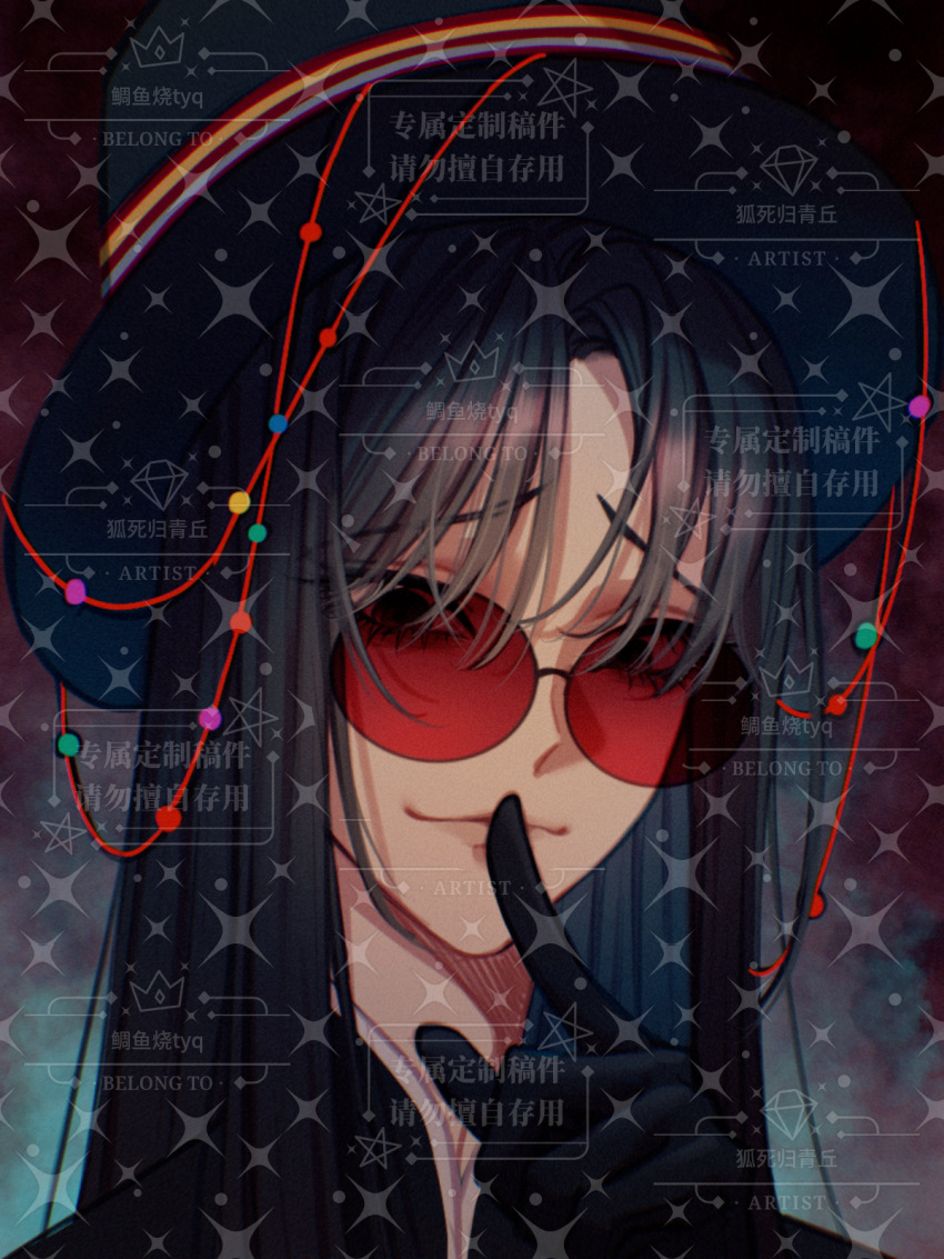 Safebooru - 1boy artist request black eyes black gloves black hair black hat black shirt chinese ...