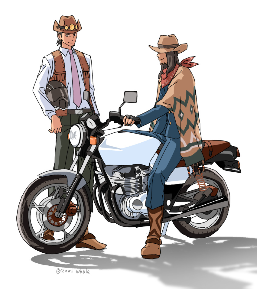 Safebooru - 2boys ace attorney bandana black hair black pants blue ...