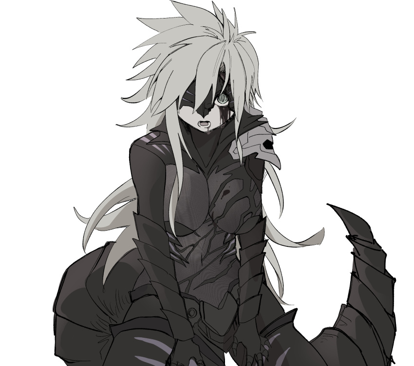 Safebooru - 1girl armor black armor black gloves blonde hair blood blood on face bodystocking ...