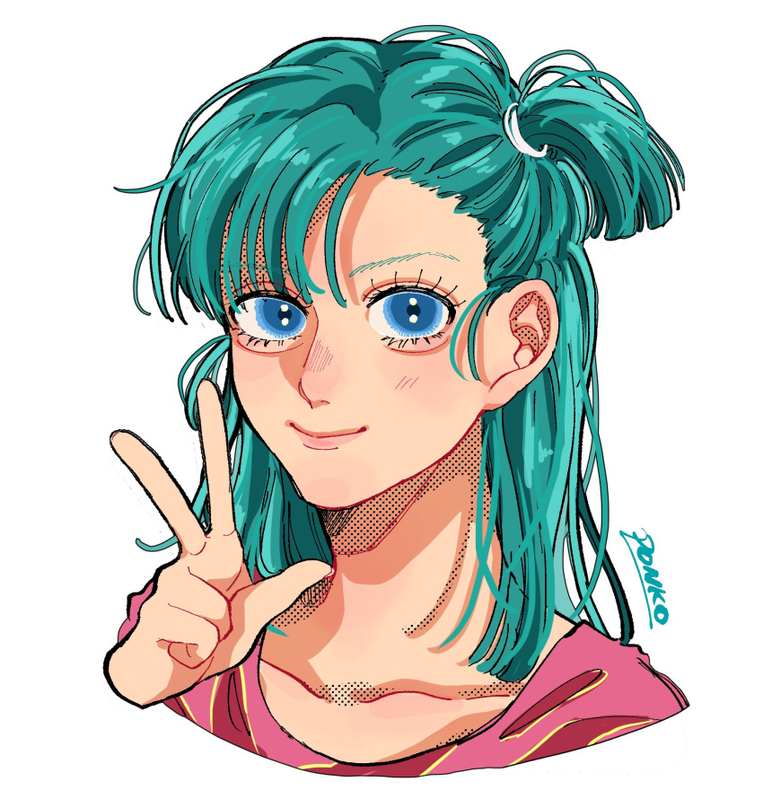 Safebooru - 1girl aqua hair blue eyes bulma closed mouth commentary request dragon ball ...