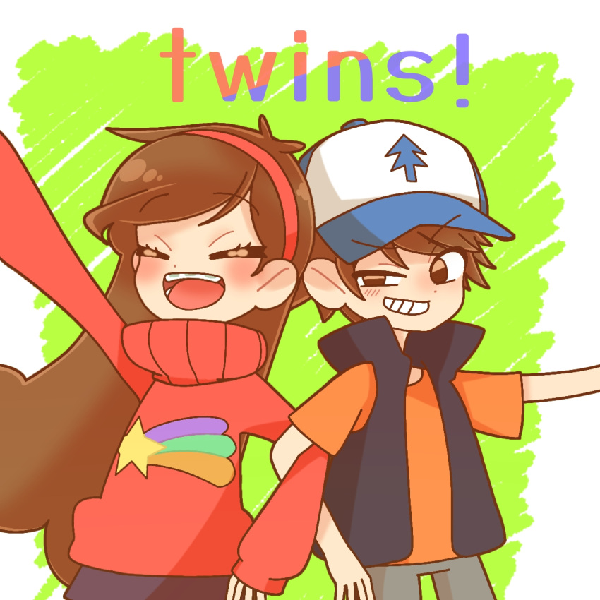Safebooru - 1boy 1girl braces brother and sister brown eyes brown hair ...
