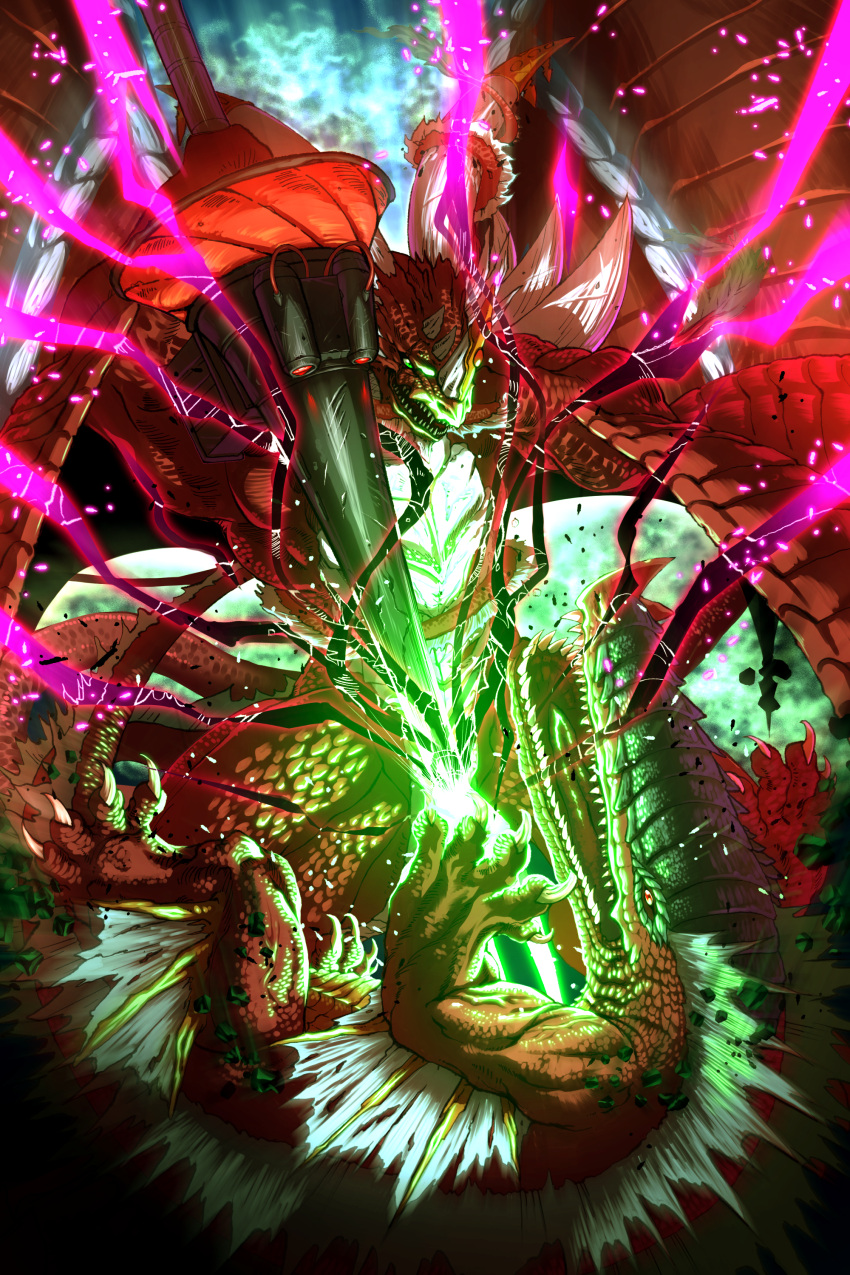 Safebooru - absurdres claws colored skin crocodile crocodilian demon ...